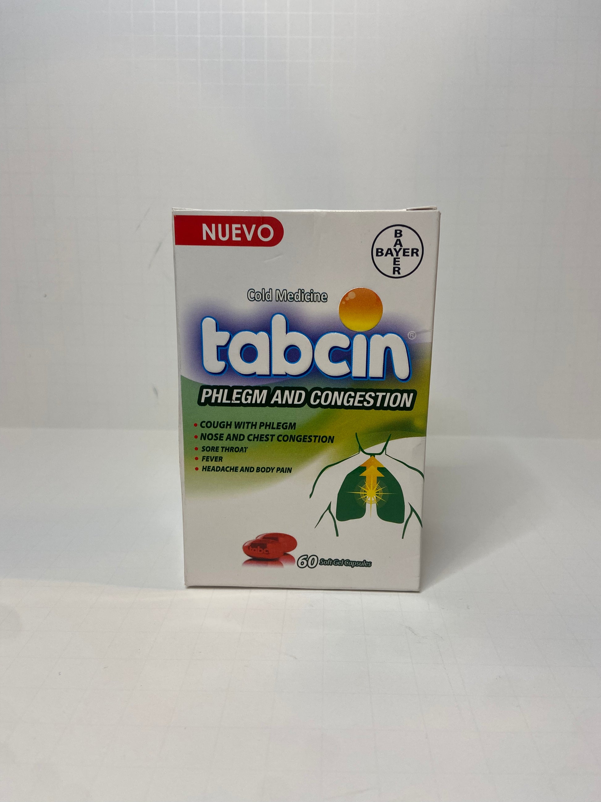 Tabcin Phlegm and Congestion - 60 Gelcaps – Latin Beauty Product LLC