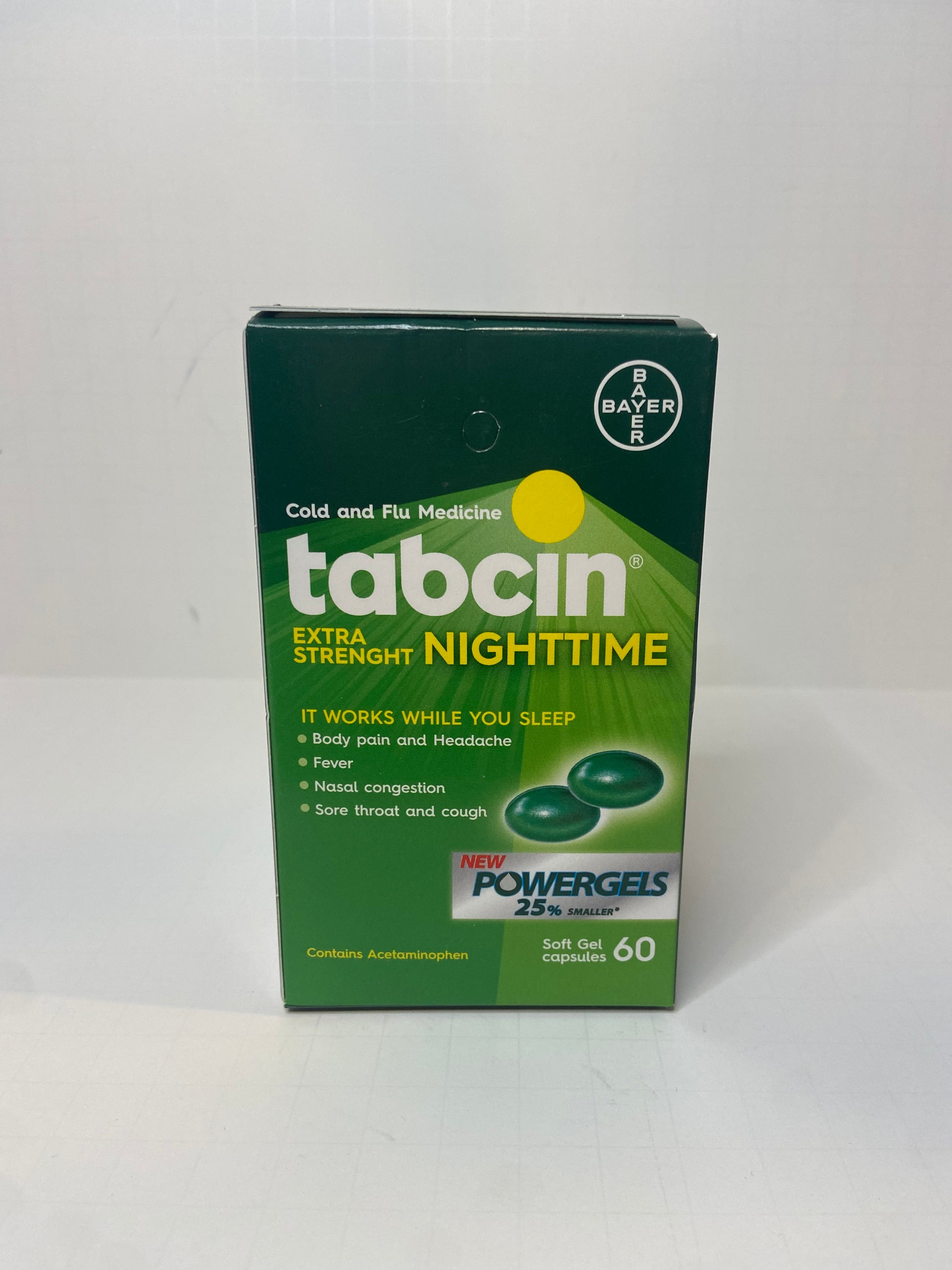 Tabcin Nighttime - 60 Gelcaps – Latin Beauty Product LLC