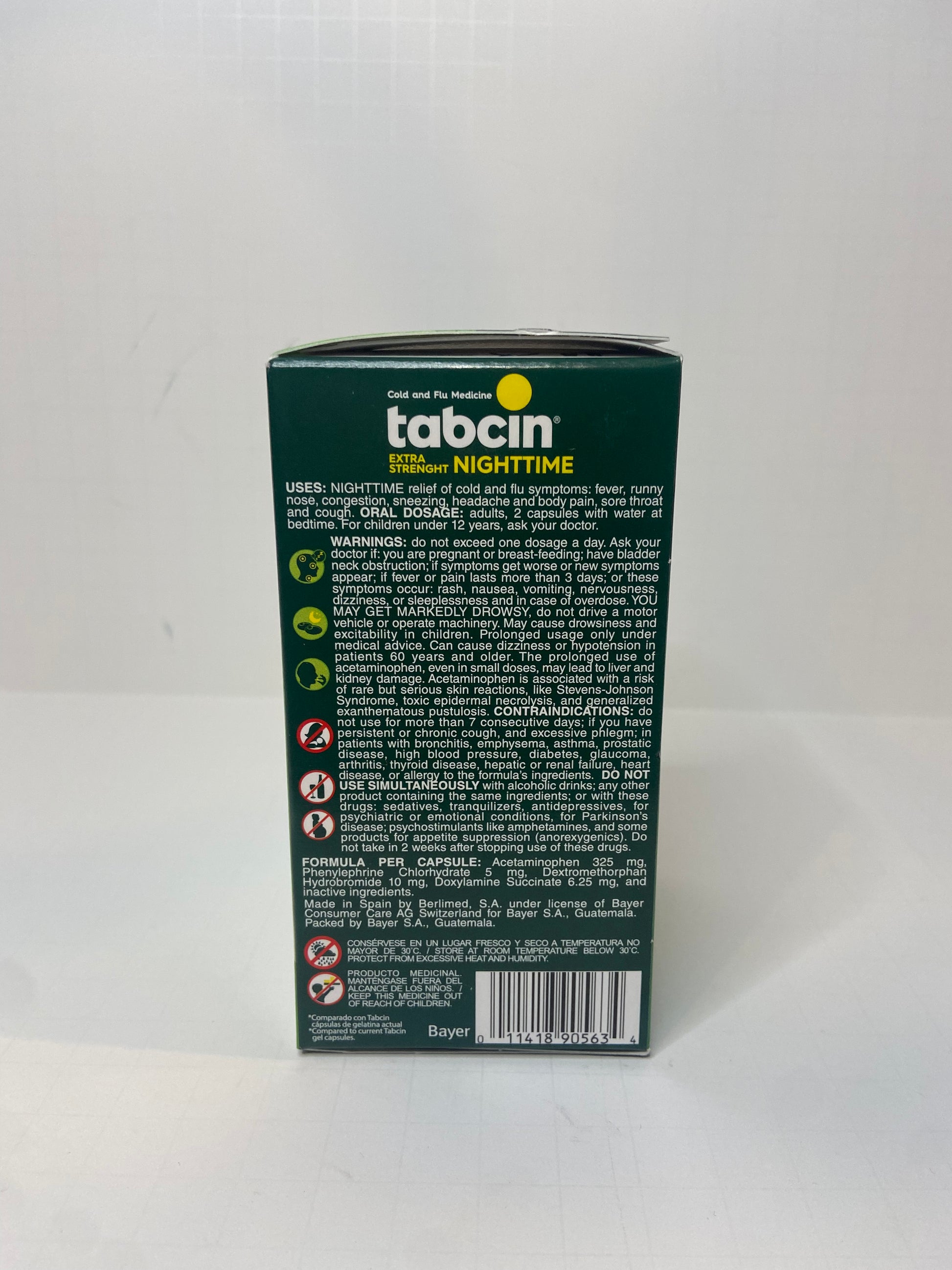 Tabcin Nighttime - 60 Gelcaps – Latin Beauty Product LLC
