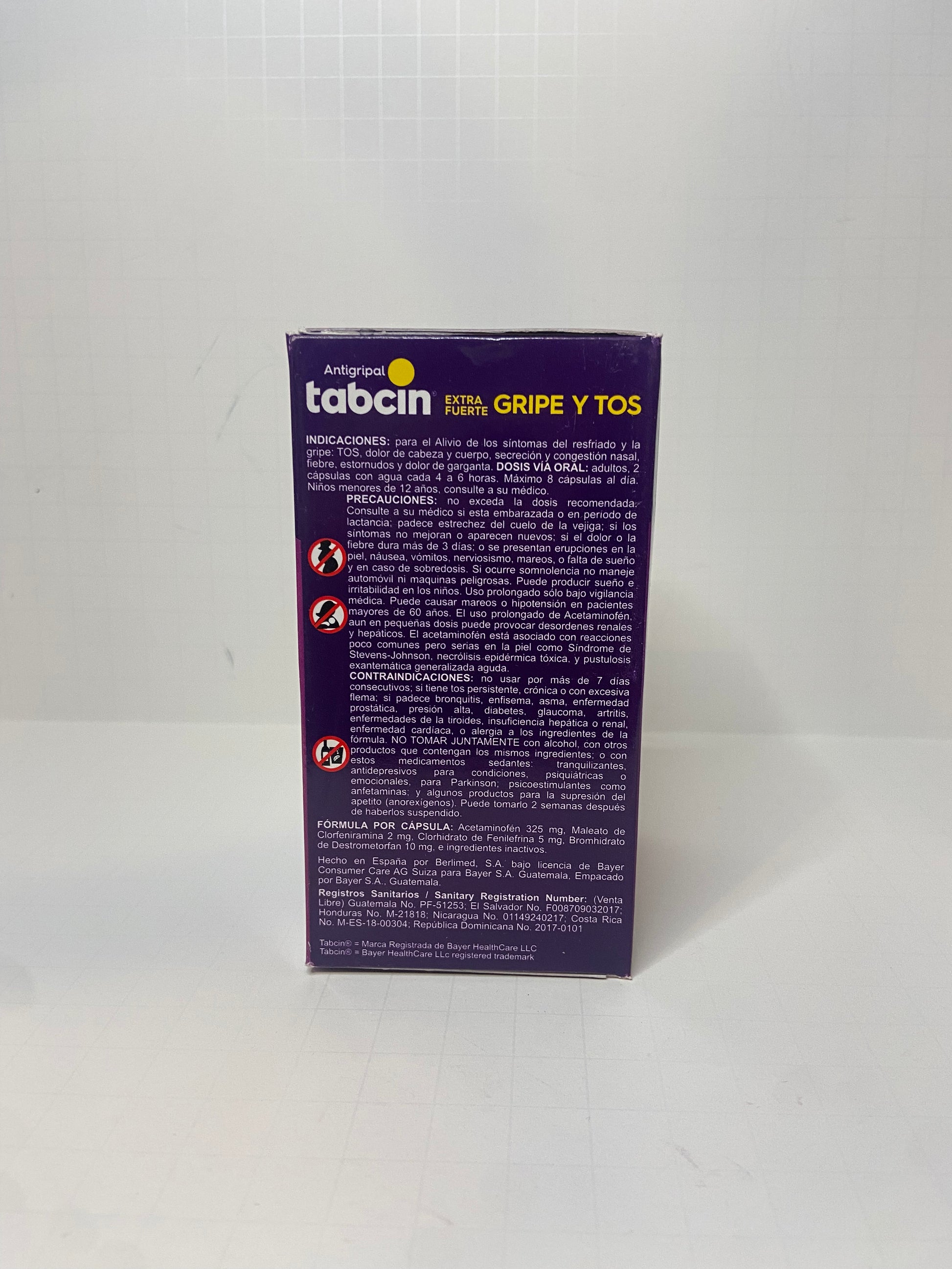 Tabcin Cough and Cold - 60 Gelcaps – Latin Beauty Product LLC