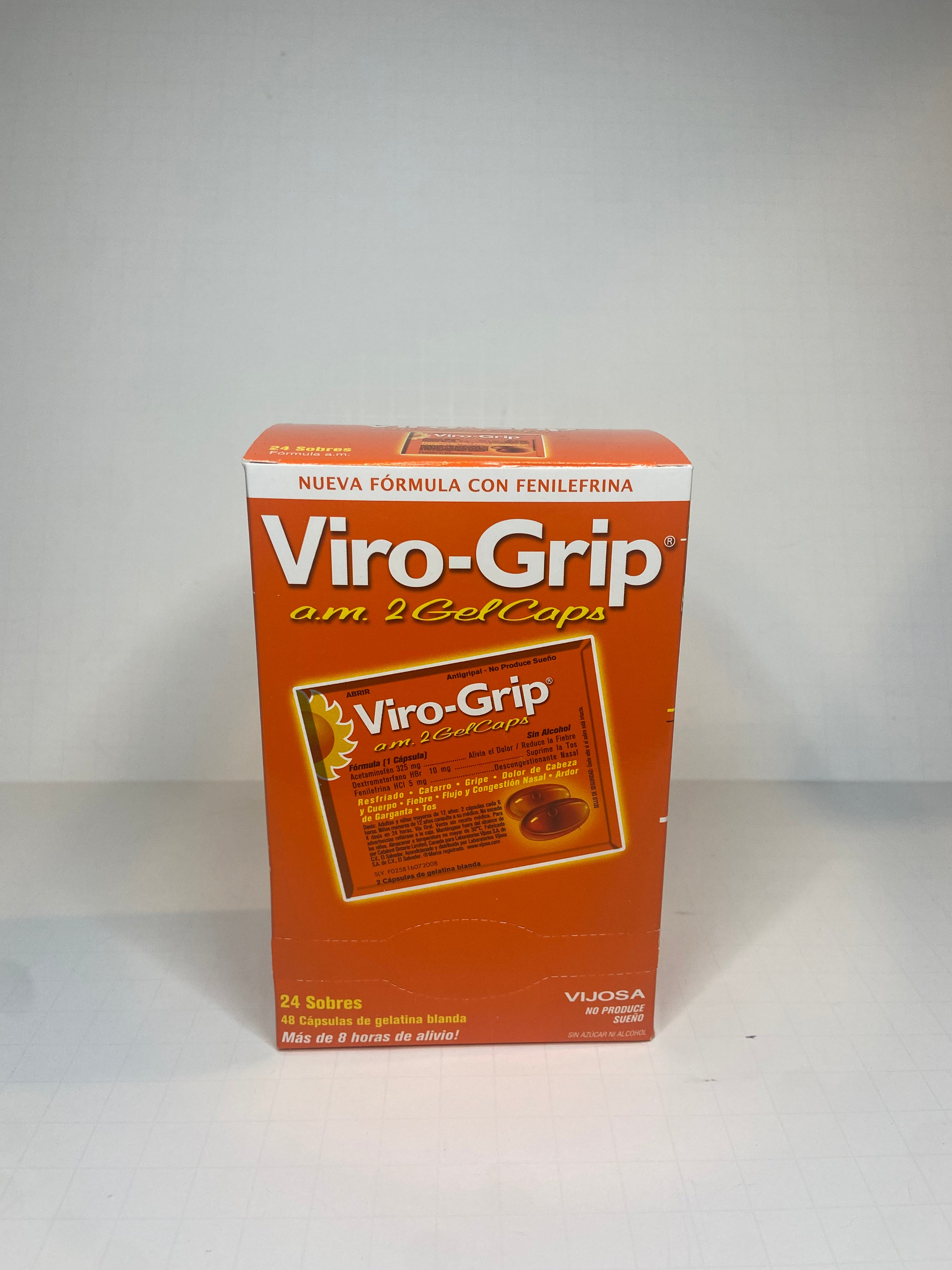 Viro Grip AM - 48 Gelcaps – Latin Beauty Product LLC